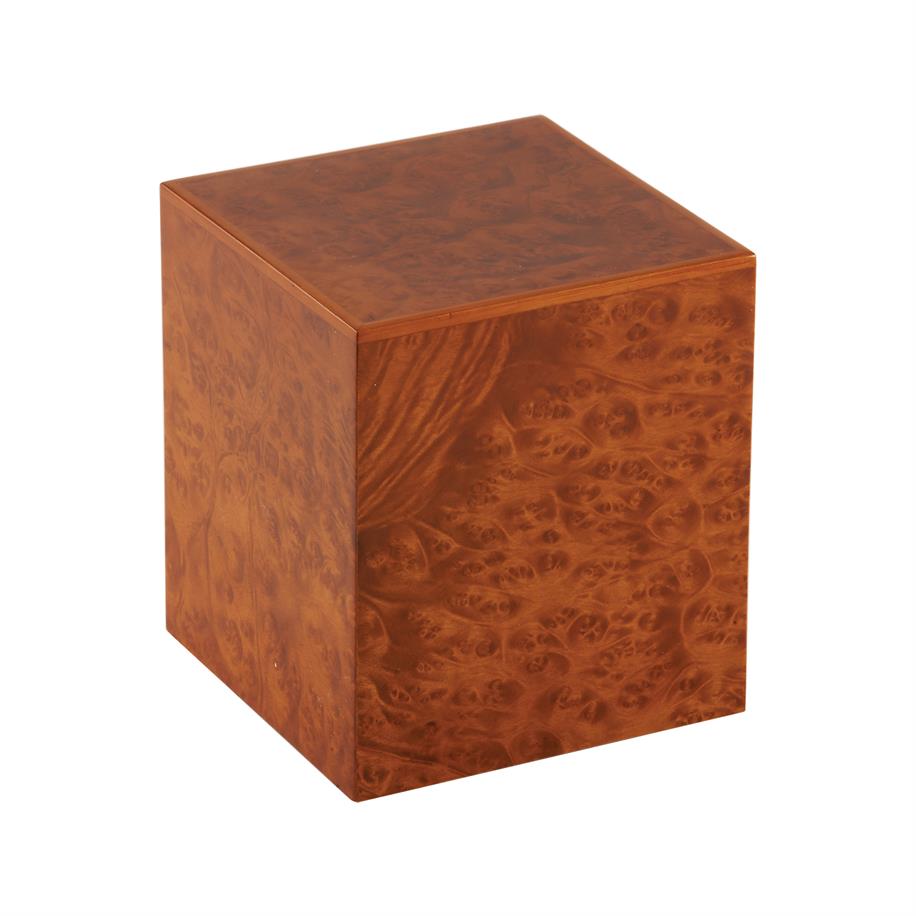 Natural Burl Elm Cube Urn | Lone Star Cremation